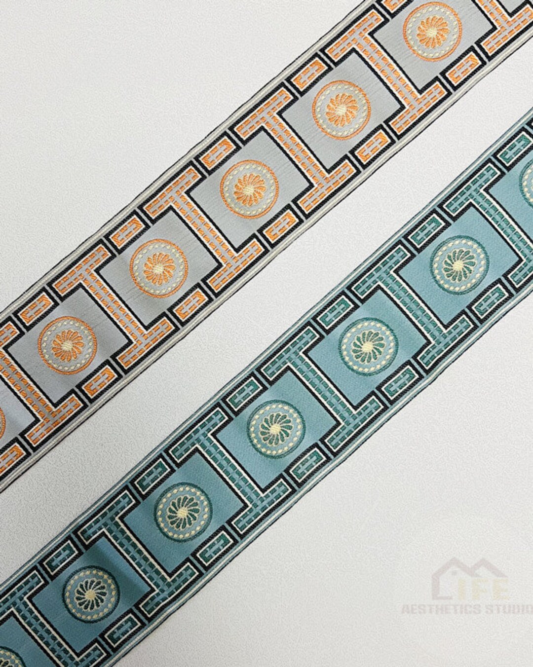 Curtain Border Trim Curtain Trim Drapery Trim by the Yards Embroidery ...