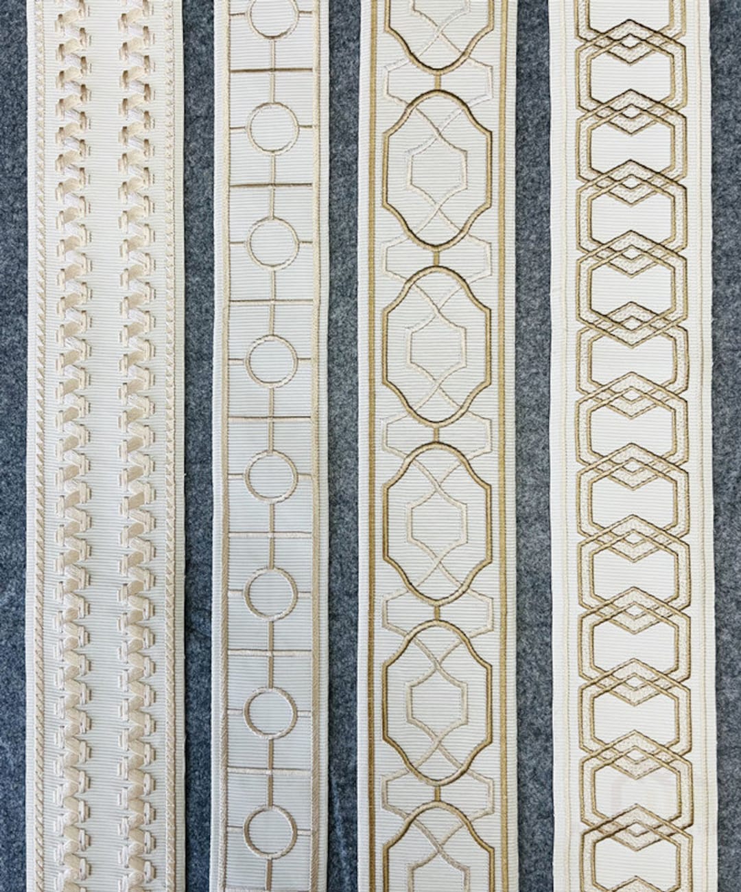 Beige/ Light Coffee Sequence Collection Curtain Trim Embroidery Tape ...