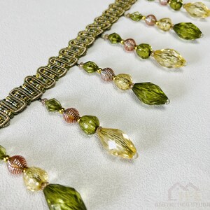 Crystal Drop Fringe Trim by the Yard 4.3 Inchs 11cm Width Long Beaded ...