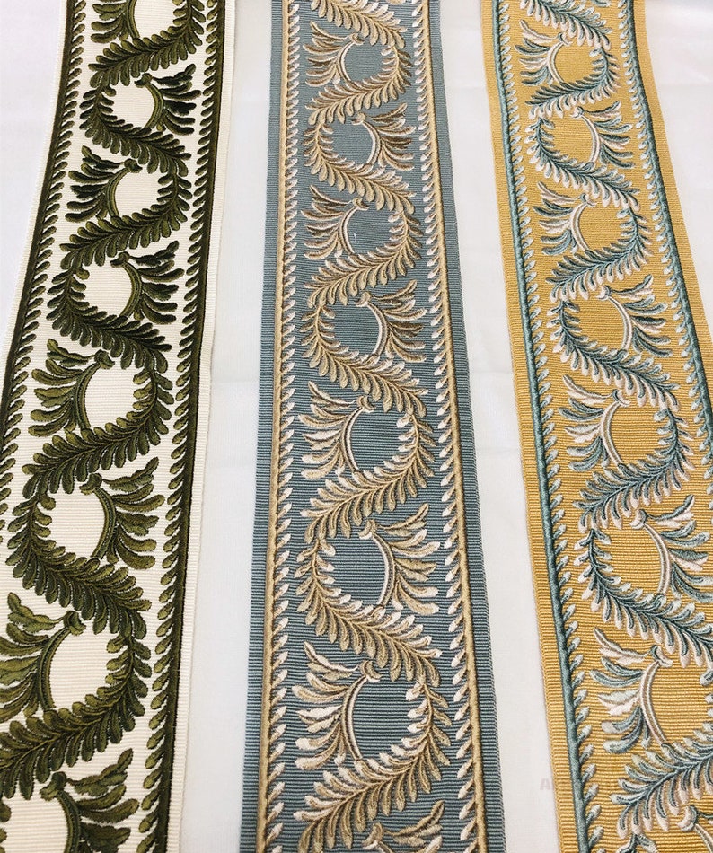 Retro Upholstery Trim , 3.5“embroidered Trim, Drapery Trim by the Yard ...