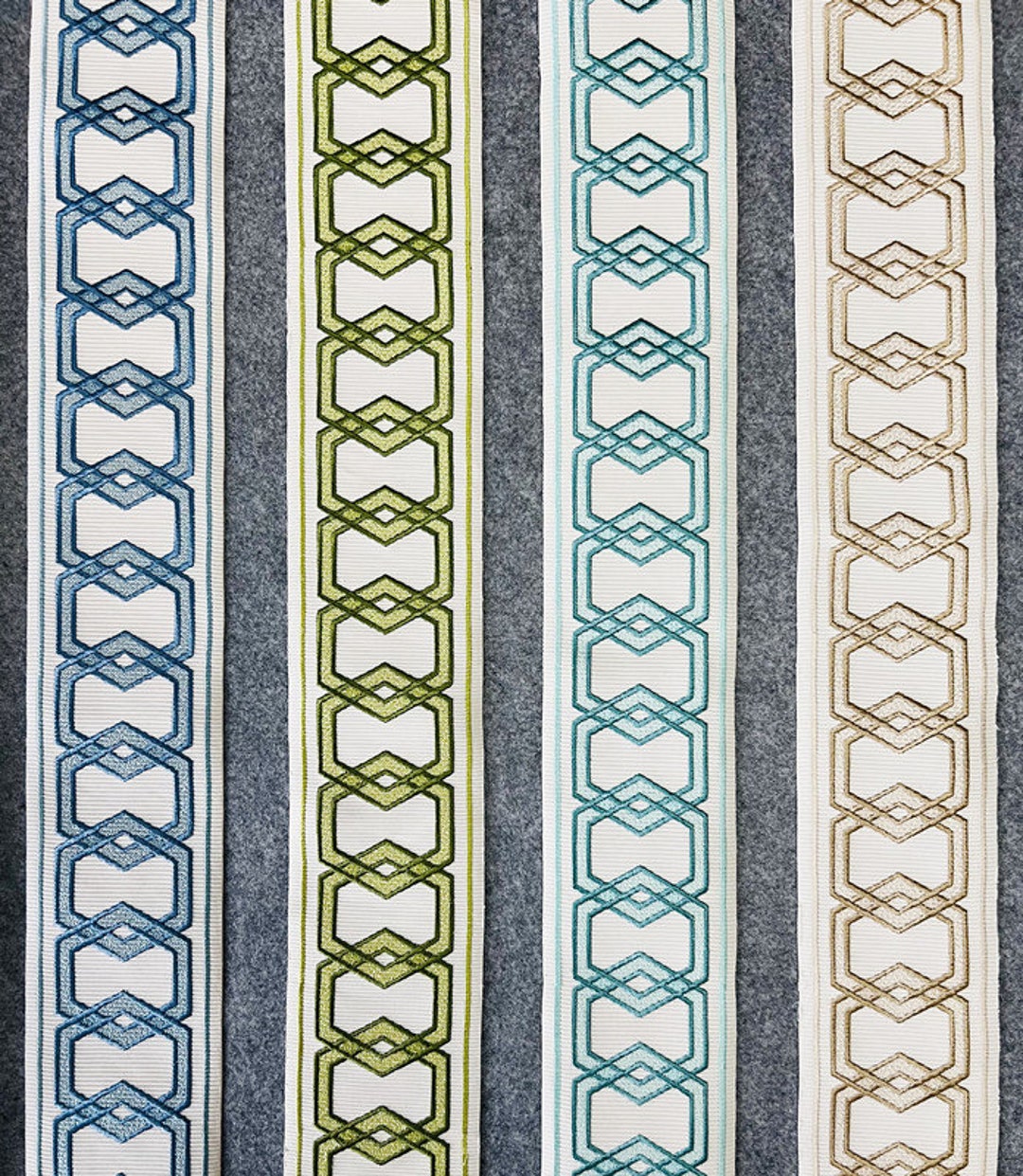 Geometric Curtain Border Trim,3.5"fabric Trim for Curtains,trim by the ...