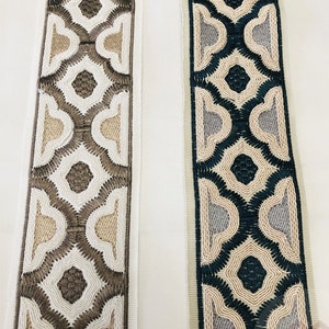 Boho Cotton Linen Drapery Trim,2.9 Rope Embroidery, Fabric Trim for ...