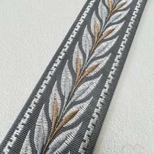 Leaf Embroidery Trim for Curtains, Decorative Fabric Ribbon for Drapery ...