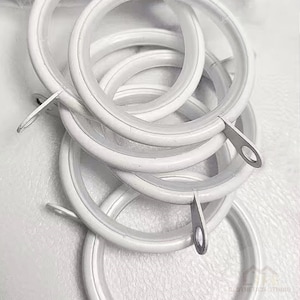 Set of 10 Noiseless Curtain Rod Rings,metal Rod Rings,curtain Hardware ...