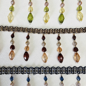 Crystal Drop Fringe Trim by the Yard 4.3 Inchs 11cm Width Long Beaded ...