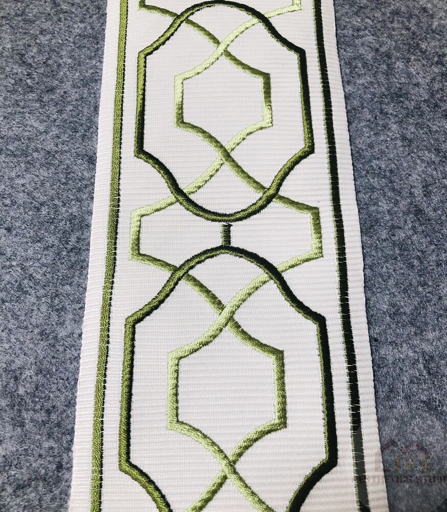 Geometric Drapery Trim Embroidery Trim Tape3.3curtain - Etsy