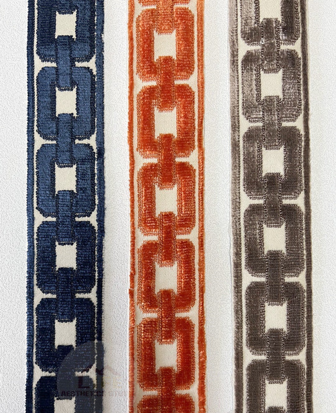 1.9" 5cm Velvet Curtaintrim ,chain Fabric Trim for Curtains ,drapery ...