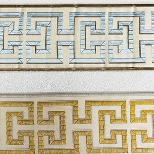 3.1"8cm Greek Key Trim, Fabric Trim for Curtains, Imitated Silk Curtain ...