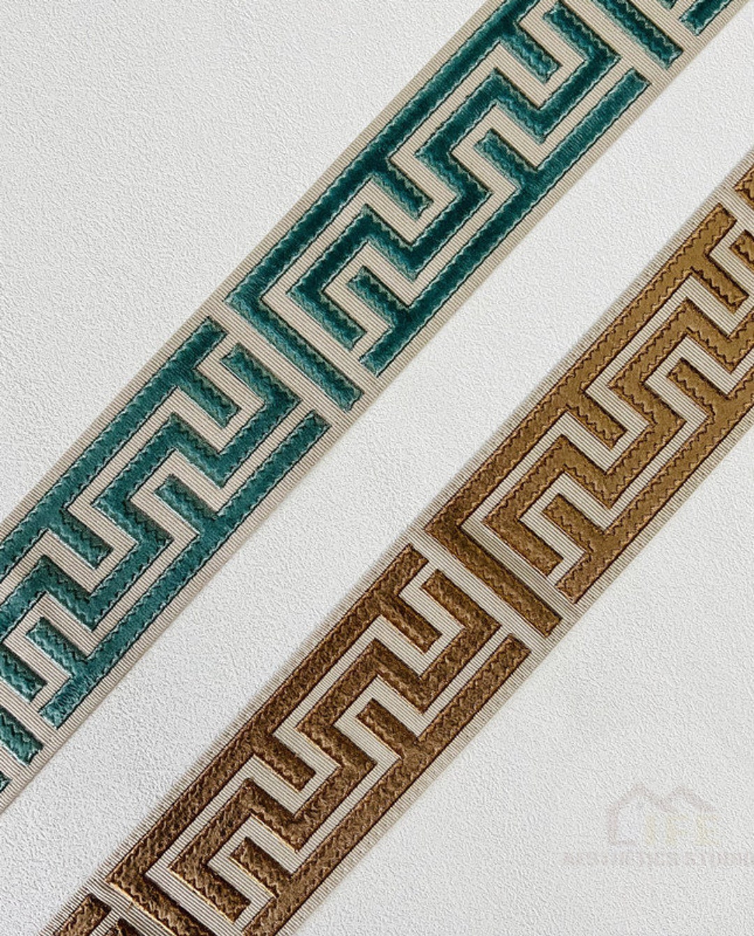 Greek Key Velvet 2.7" Trim for Curtains ,drapery Trim by the Yard ...