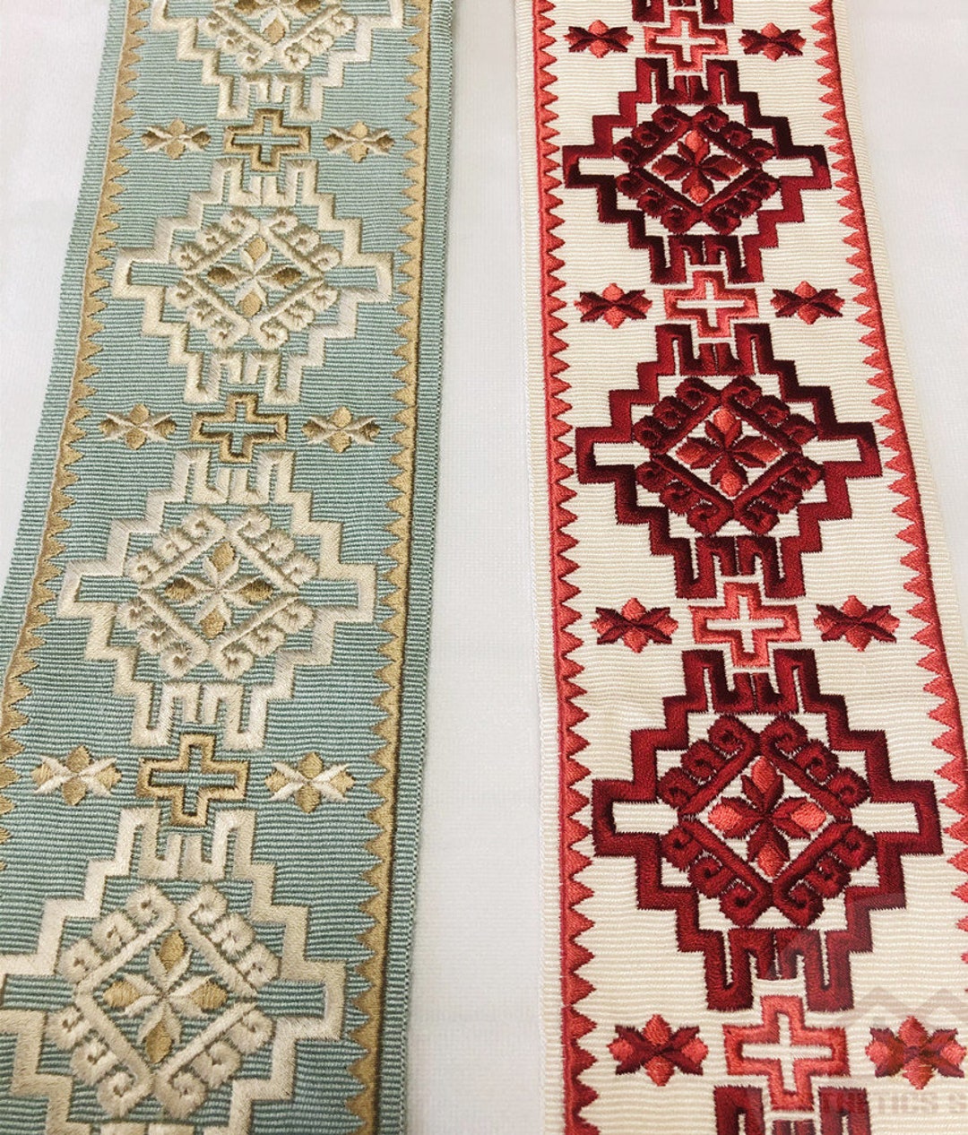 Curtain Border Trim by the Yard ,teal Curtain Trim Tape, Drapery Trim ...