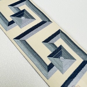 Blue Collection Imitated Silk Curtain Trim by the Yard, Jacquard Border ...