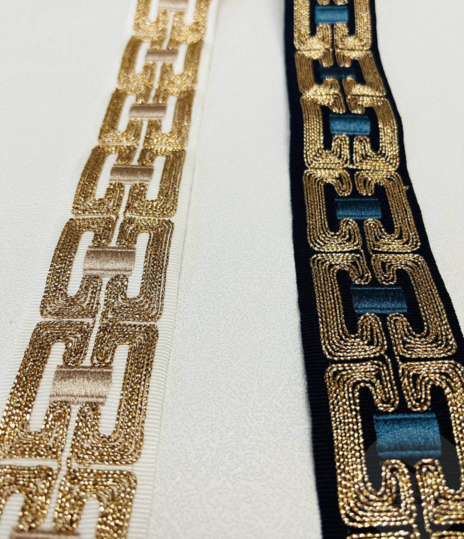 1.9 Decorative Ribbon Trim by the Yard metallic Gold - Etsy