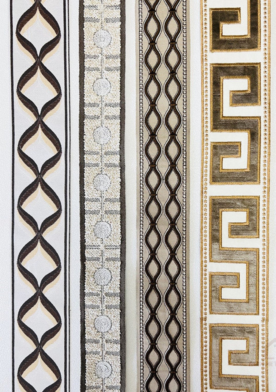 Chocolate/tan Collection Curtain Trim Ribbon Trim Decorative Fabric ...