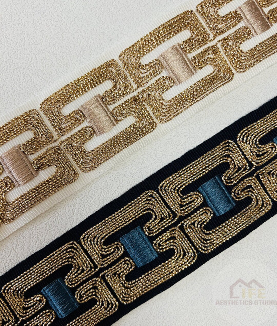 1.9 Decorative Ribbon Trim by the Yard metallic Gold - Etsy