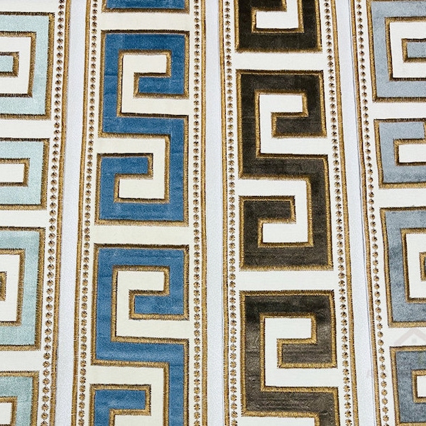 Greek Key Curtain - Etsy