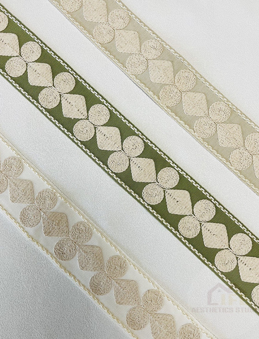 2.3"6cm Cotton Linen Trim Tape,fabric Trim for Curtains ,tapestry ...