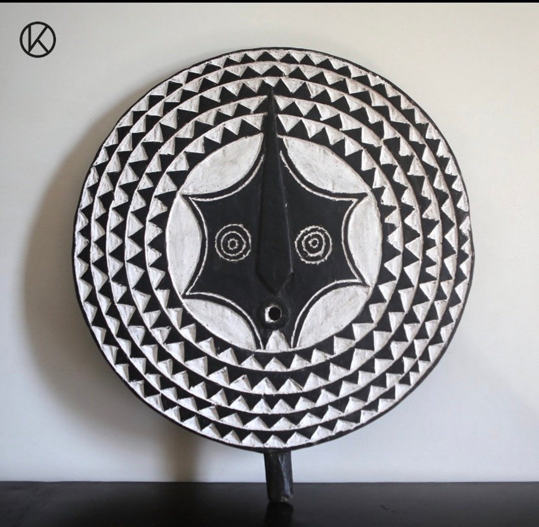 Carved Wood Shield African Vintage Shield Tribal Shields African ...