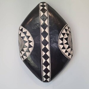 Carved Wood Shield African Vintage Shield Tribal Shields African ...