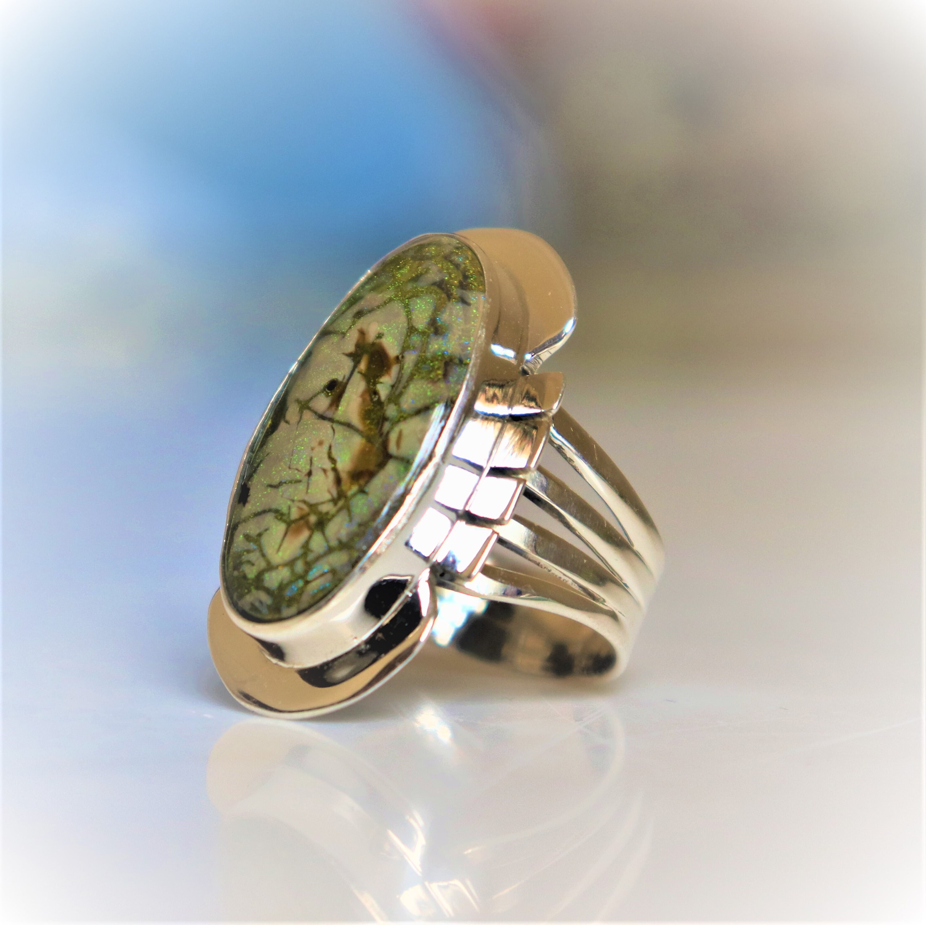 Stunning Bright Multi Colored Monarch Sterling Opal Chatoyant | Etsy