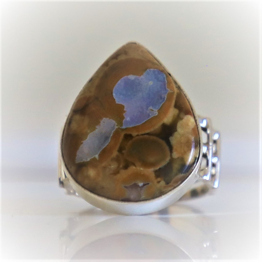 Birds Eye Rhyolite Ring, 925 Sterling Silver Ring, Natural Gemstone ...