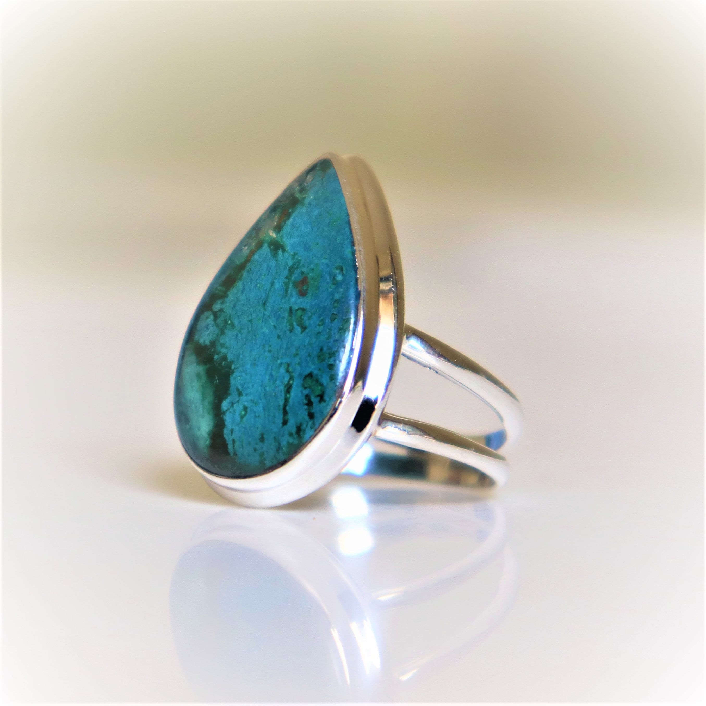 Azurite Ring 925 Sterling Silver Ring Natural Azurite | Etsy