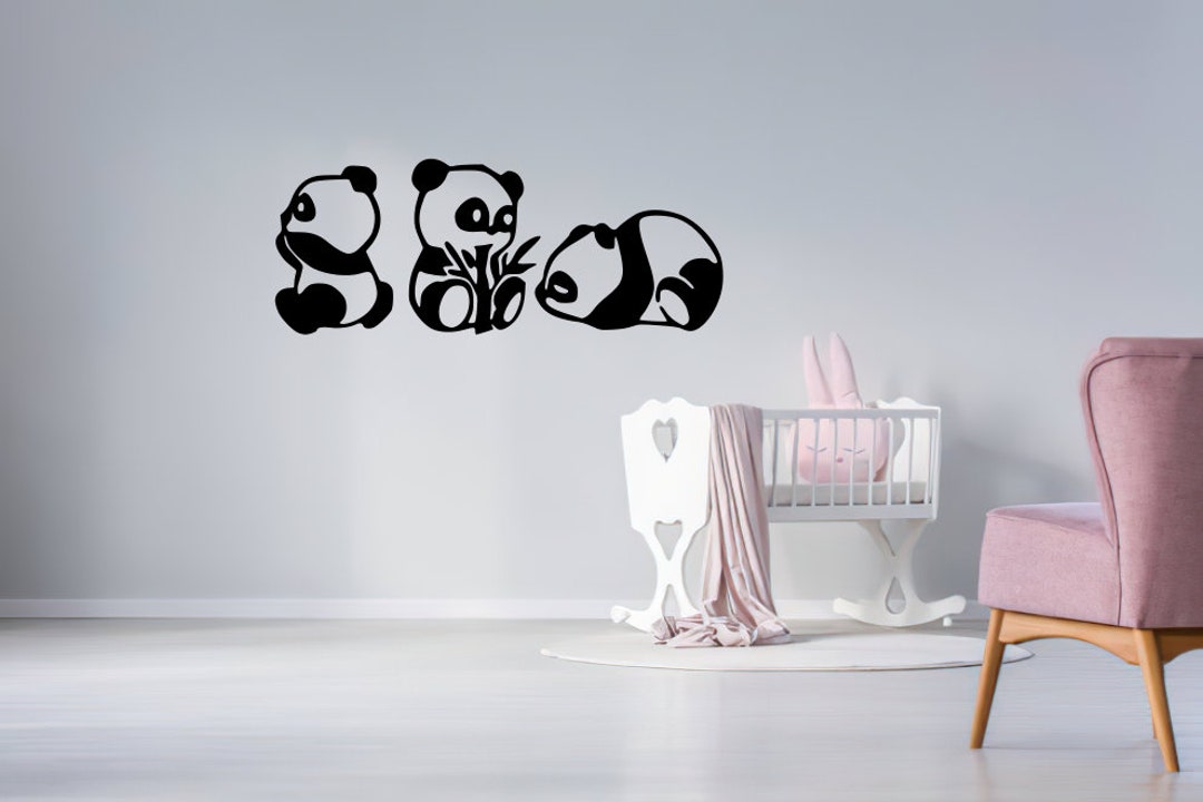 Panda Wall Art Svg,dxf, EPS,AI and PDF Files.plasma Cut File,wall Art ...