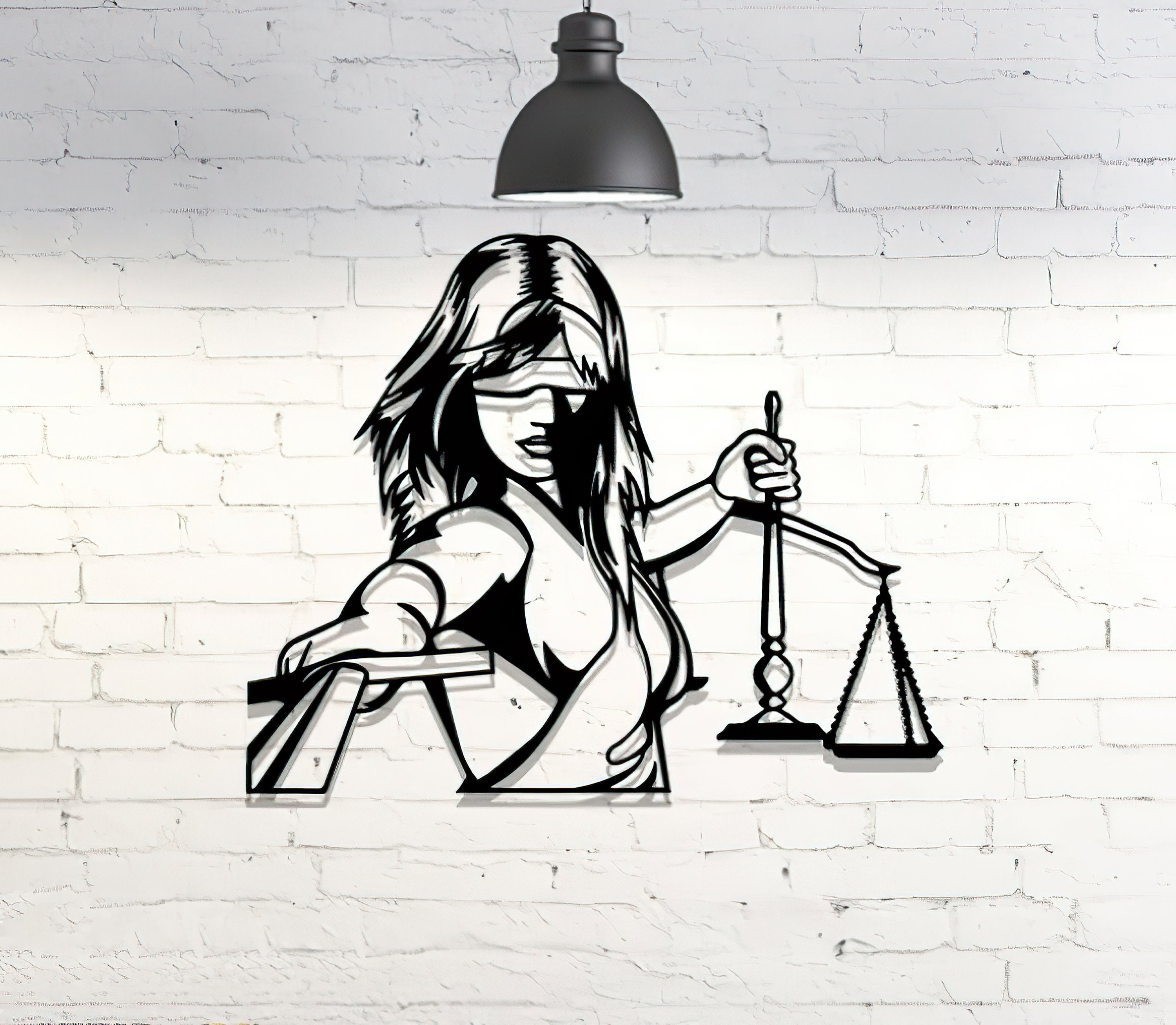 Woman Justice Wall Art Svg,dxf, EPS,AI and PDF Files.plasma Cut File ...