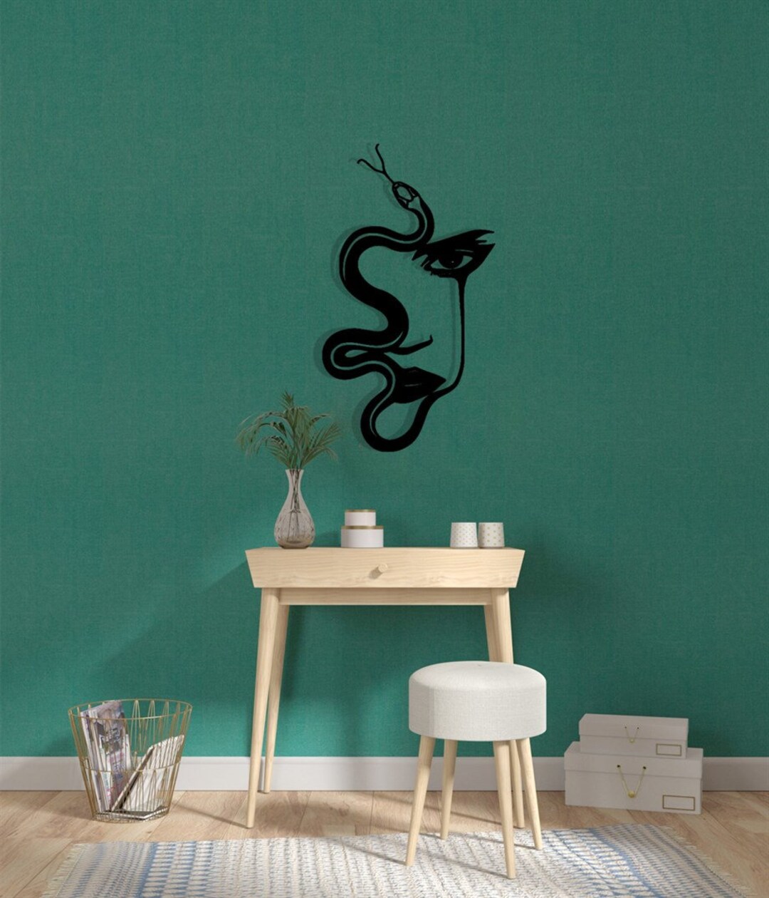 Snake Woman Wall Art Svg,dxf, EPS,AI and PDF Files.plasma Cut File,wall ...