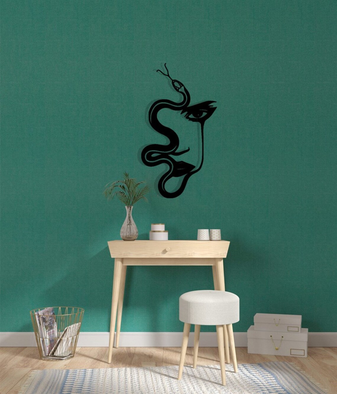 Snake Woman Wall Art Svg,dxf, EPS,AI and PDF Files.plasma Cut File,wall ...