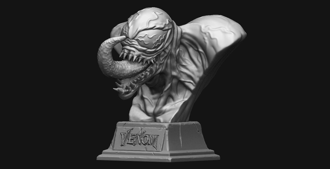 Venom Bust 3D Printable Stl - Etsy
