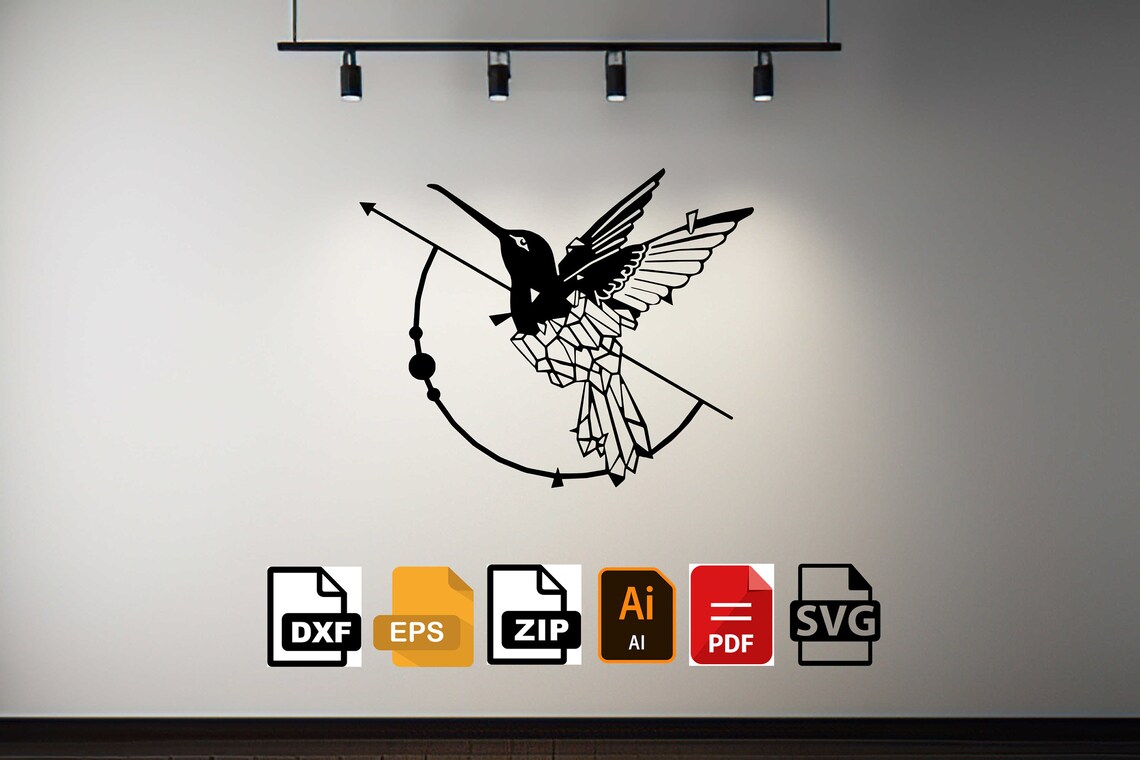Humming Bird Wall Art Svg,dxf, EPS,AI and PDF Files.plasma Cut File ...