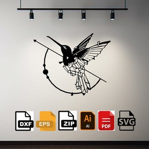 Humming Bird Wall Art Svg,dxf, EPS,AI and PDF Files.plasma Cut File ...