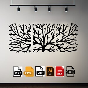 Tree Wall Art Svg,dxf, EPS,AI and PDF Files.plasma Cut File,wall Art ...