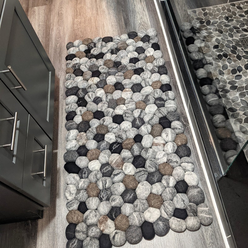 Felt Stones Rug - Etsy