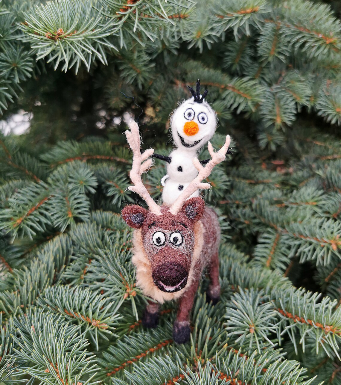 Olaf and Sven Toy Frozen Disney Moves, Christmas Tree Decoration ...
