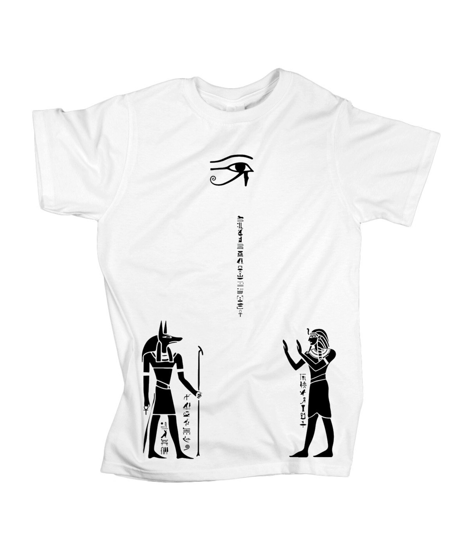 Egyptian Ancient Knowledge Black T-shirt anubis Ramses Horus Eye ...