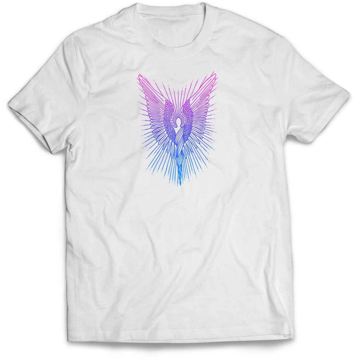 Angelo Illustration T-shirt angels Archangels Spiritual Clothing Ladies ...