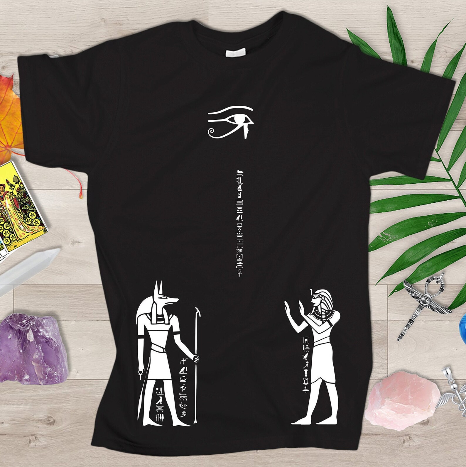 Egyptian Ancient Knowledge Black T-shirt anubis Ramses Horus Eye ...