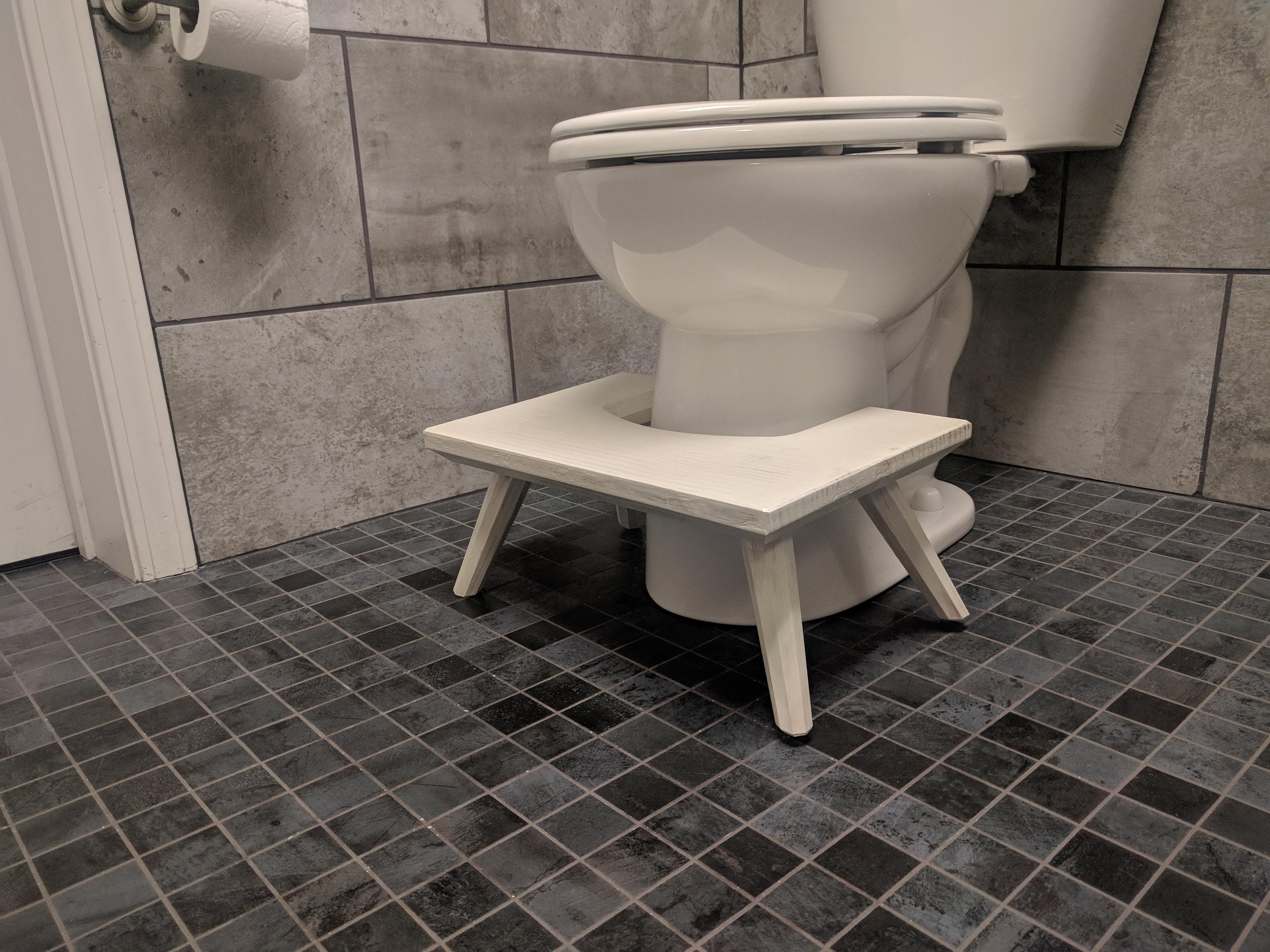 Fancy Poop Stool - Whitewashed Pine - Etsy