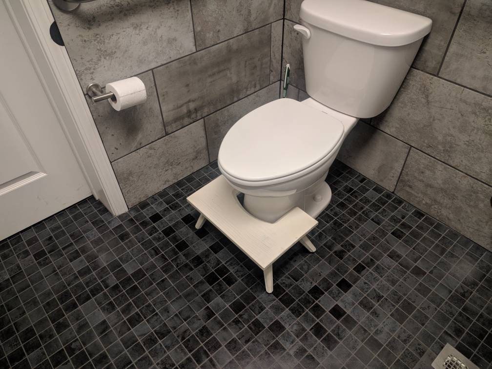Fancy Poop Stool - Whitewashed Pine - Etsy
