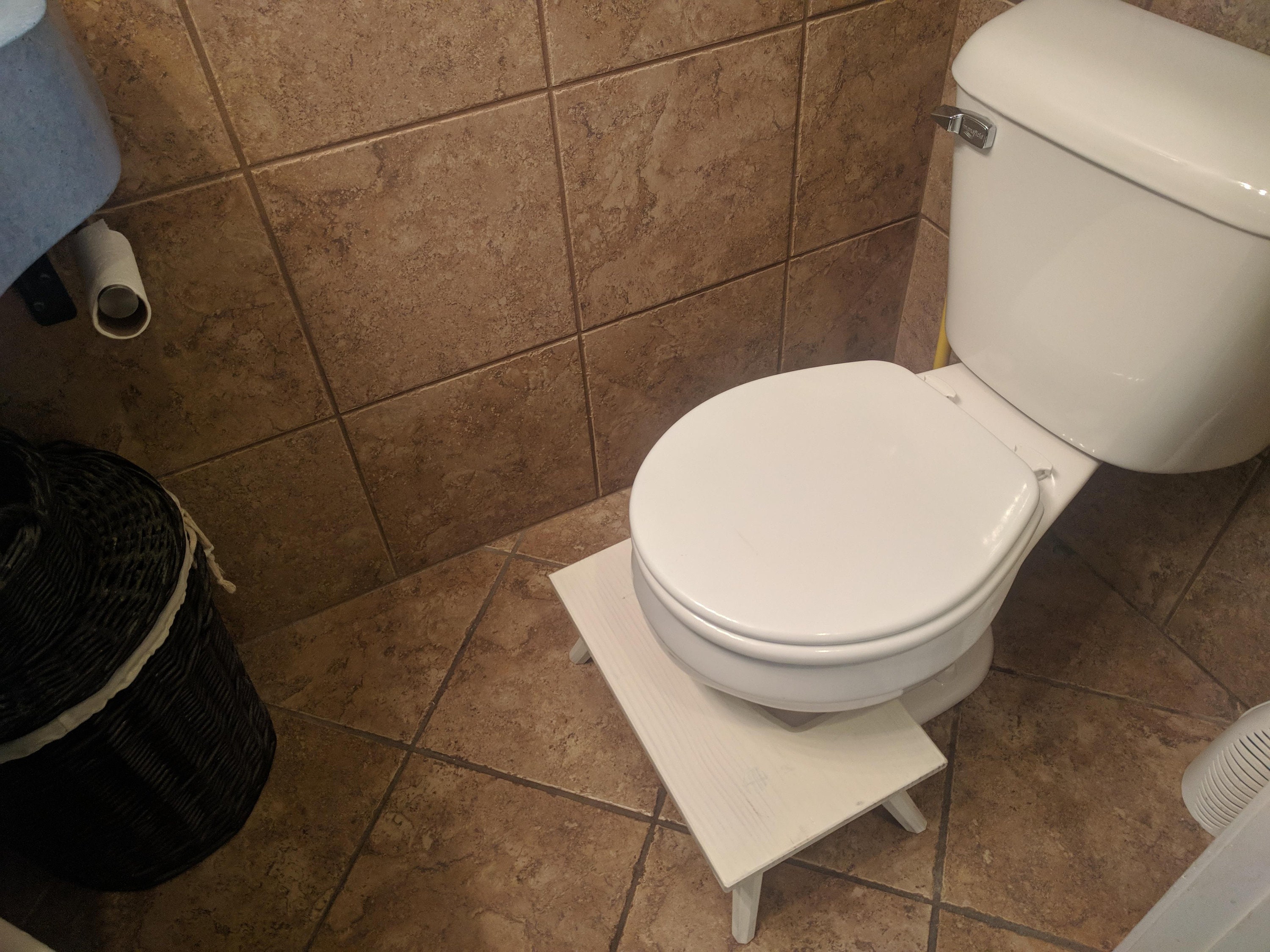 Fancy Poop Stool - Whitewashed Pine - Etsy