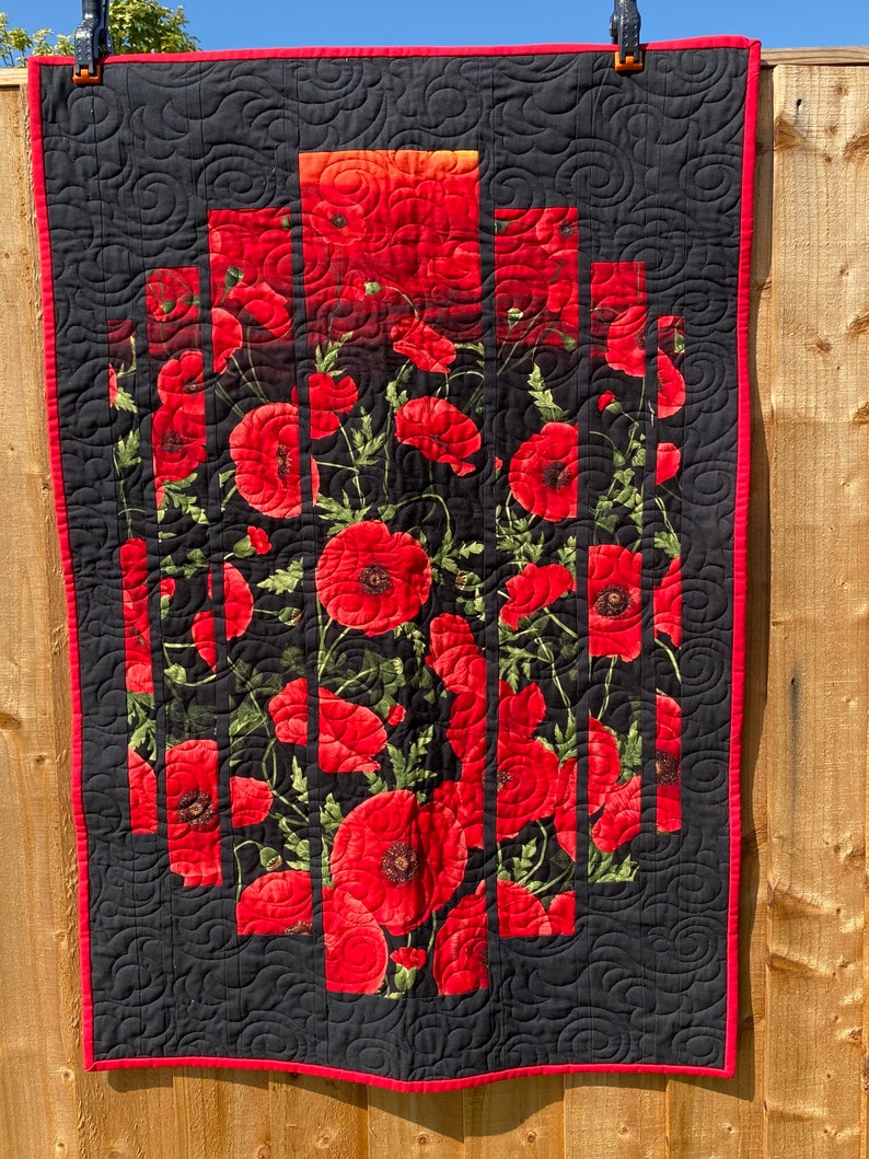 Poppy Wall Hanging Poppy Fields Fabric Quilt Art Picture - Etsy