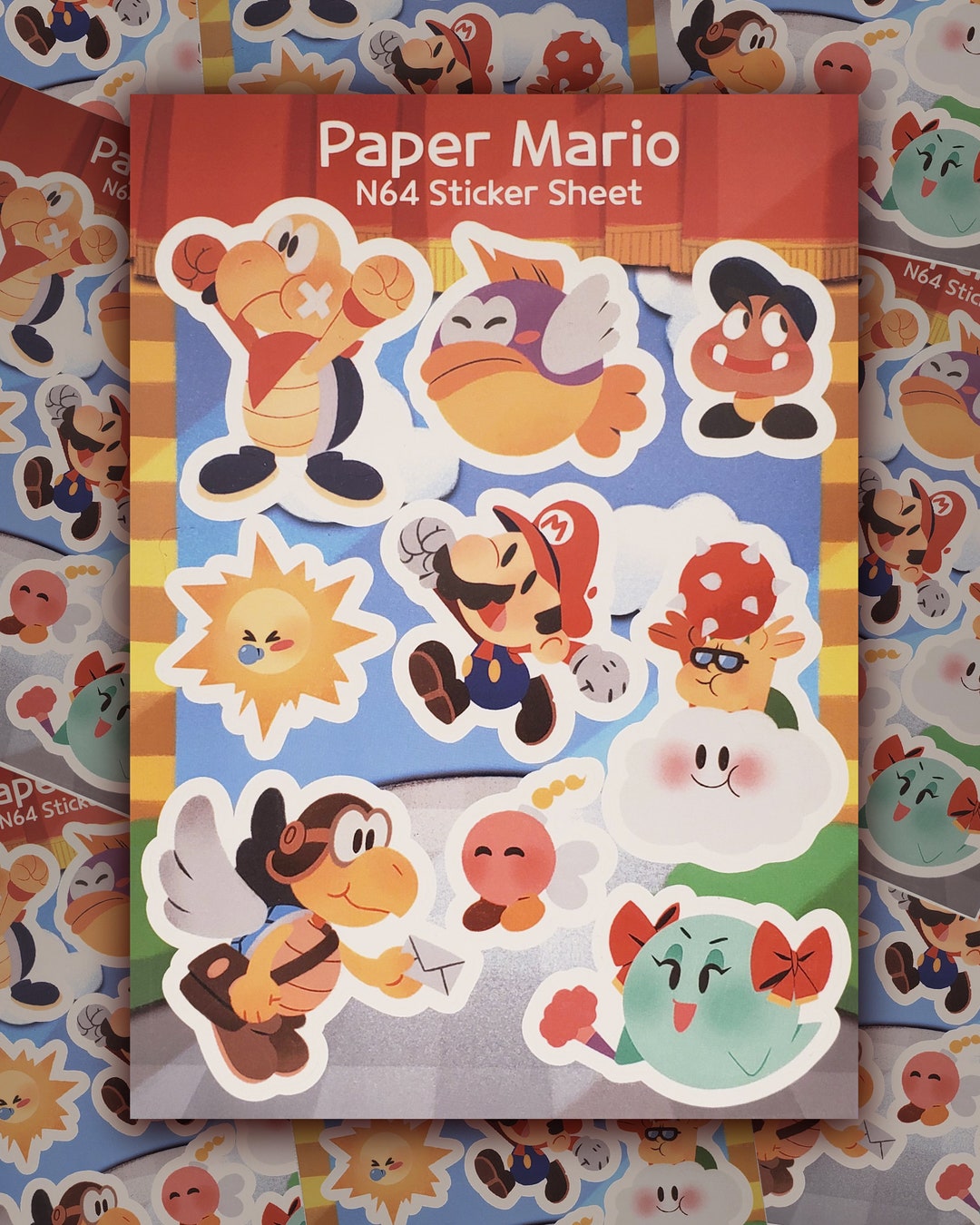 PAPER MARIO N64 Sticker Sheet - Etsy