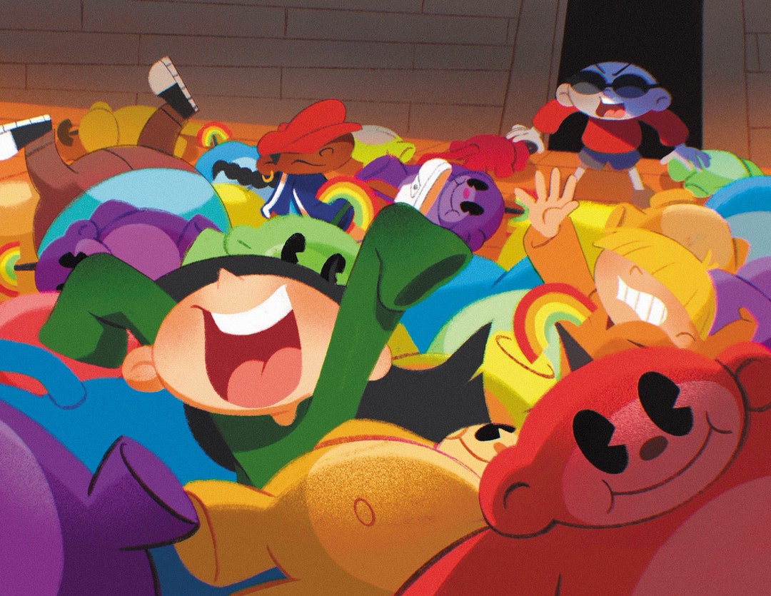 KND Rainbow Monkeys Print - Etsy