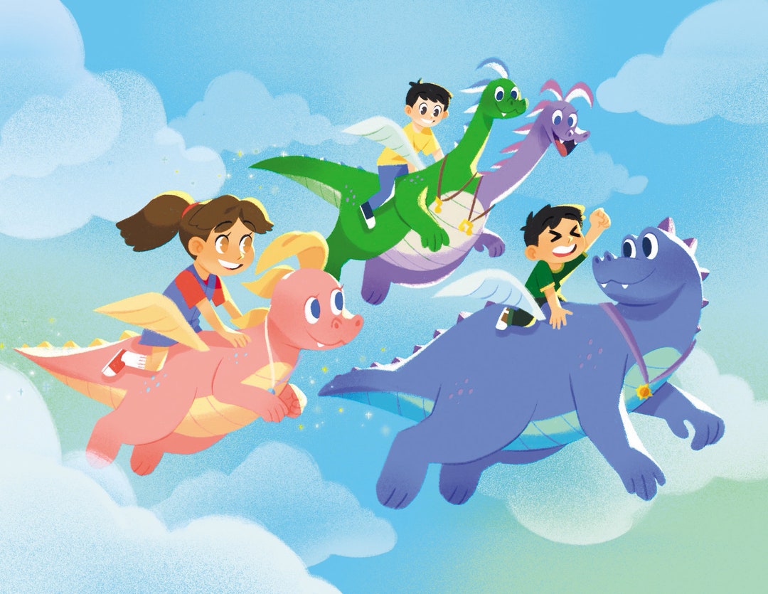Dragon Tales Print - Etsy