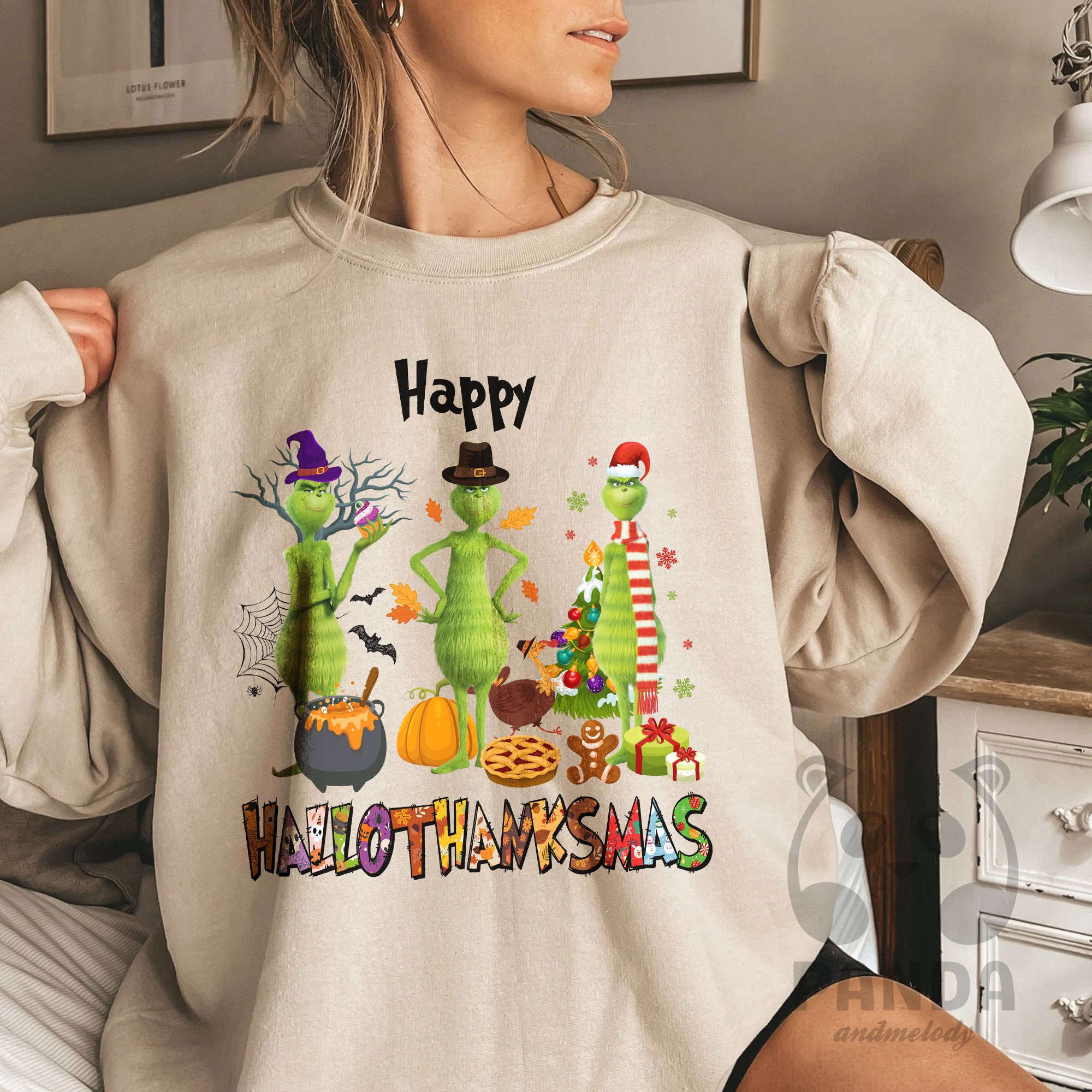 Happy Hallothanksmas Png Grinch Png Halloween Png Christmas - Etsy