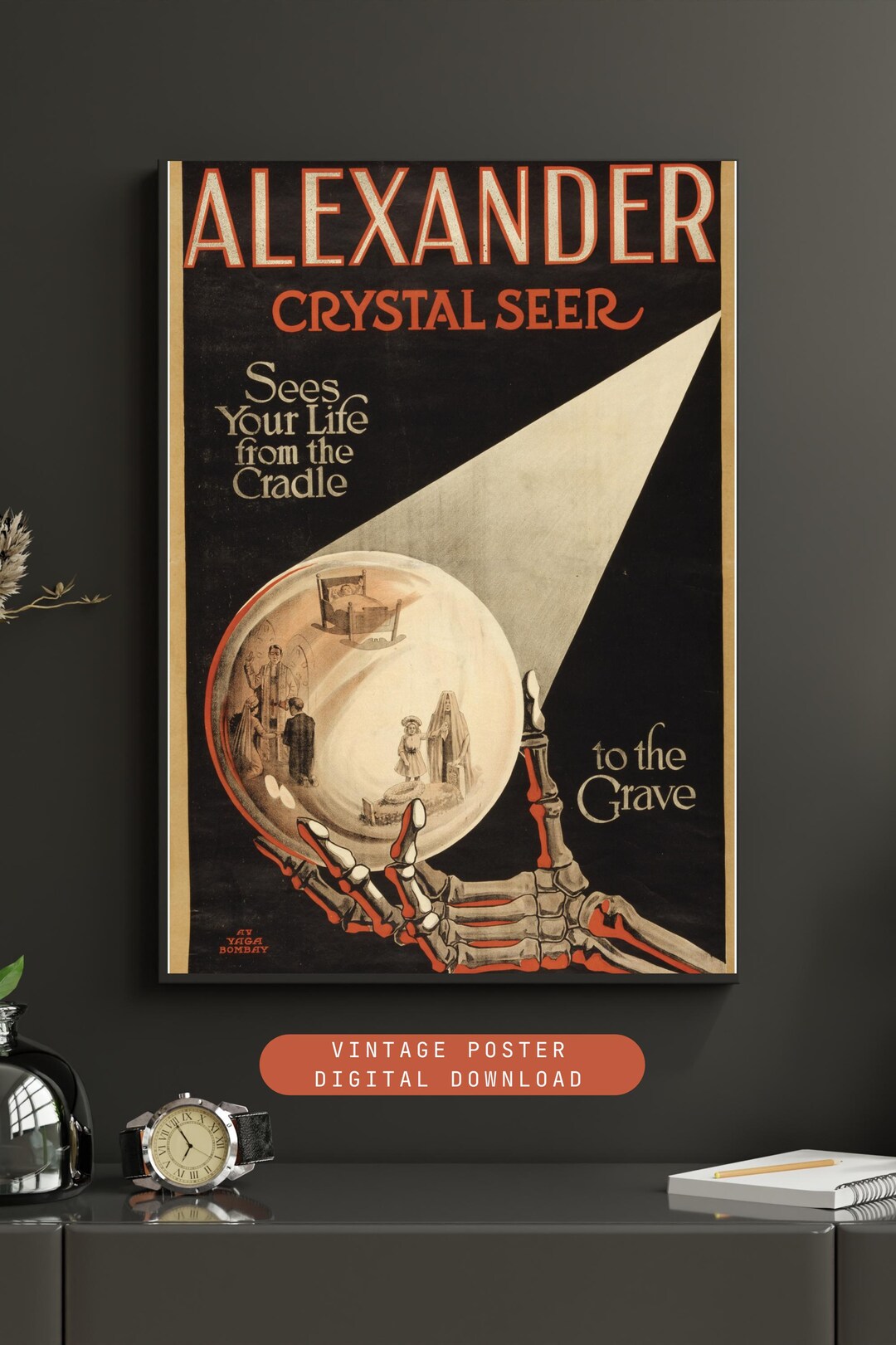 Vintage Magic Poster | “alexander, Crystal Seer” | Digital Download ...