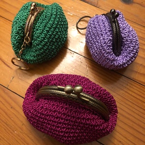 Handmade Knitted Pouches and Coin Purses - Etsy
