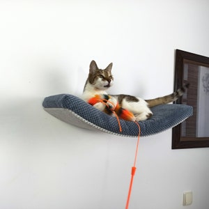 Cat Shelf Wall Mounted Floating Perch Bed With Pillow, Removable and ...