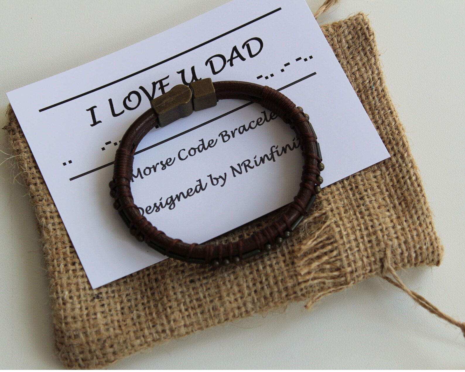 Morse Code Bracelet Custom Fathers Day Gift From Daughter Son - Etsy